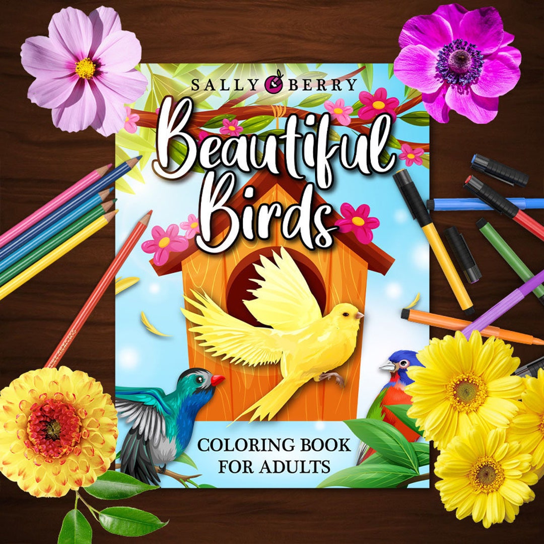 Beautiful Birds: Coloring Book for Birds Lovers - 25 Pictures ...