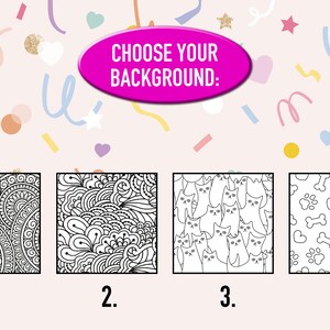 Custom Name Line Drawing Coloring Page | Personalized Gift | Kids Party ...