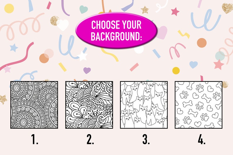 Custom Name Line Drawing Coloring Page | Personalized Gift | Kids Party ...