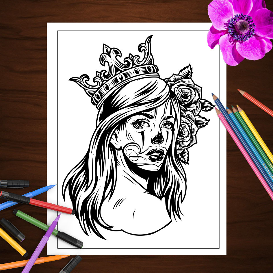 100 TATTOO VOL.1 Coloring Book for Adults 100 Large Prints - Etsy