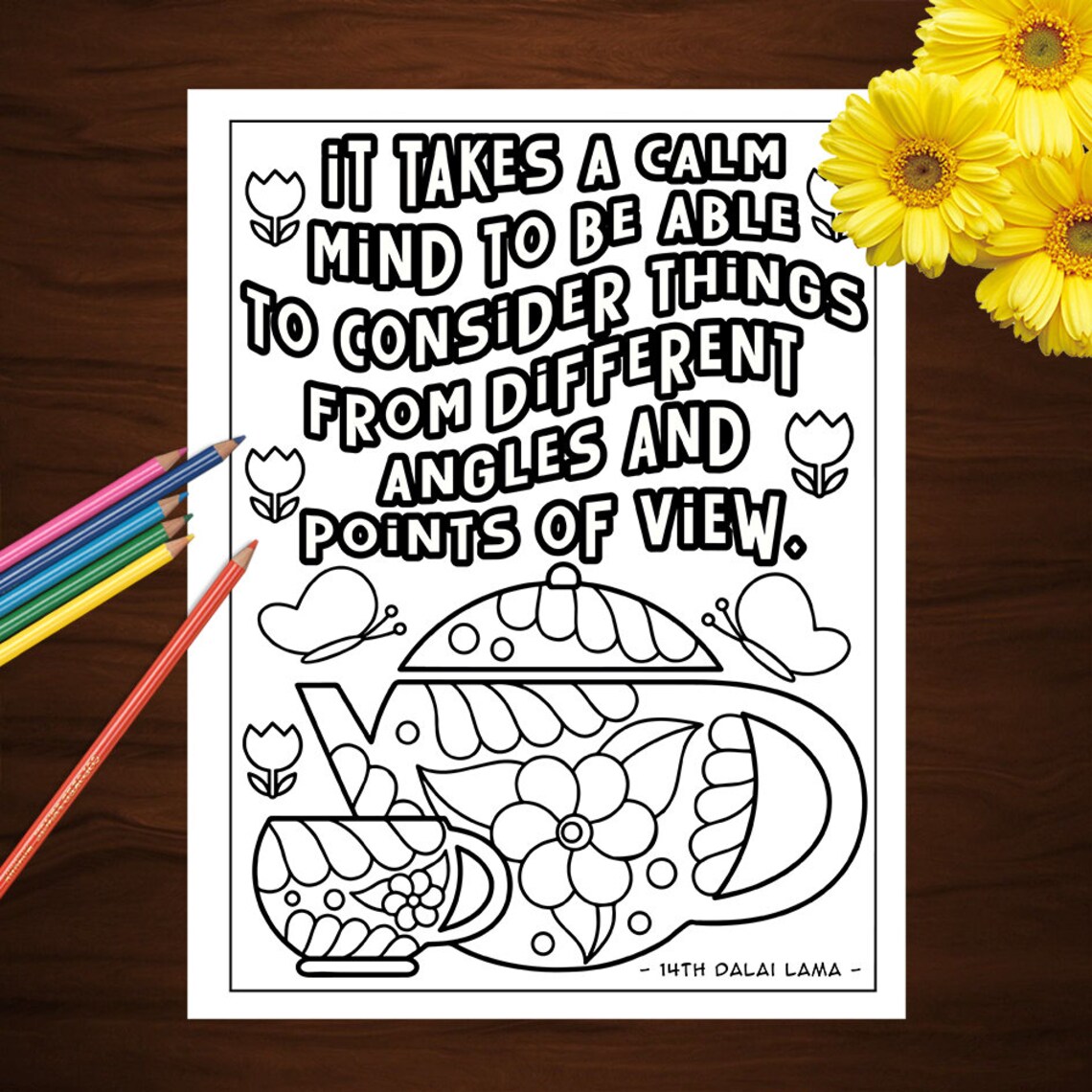 Chill Your Mind: Mindfulness Coloring Book 50 Large Prints - Etsy