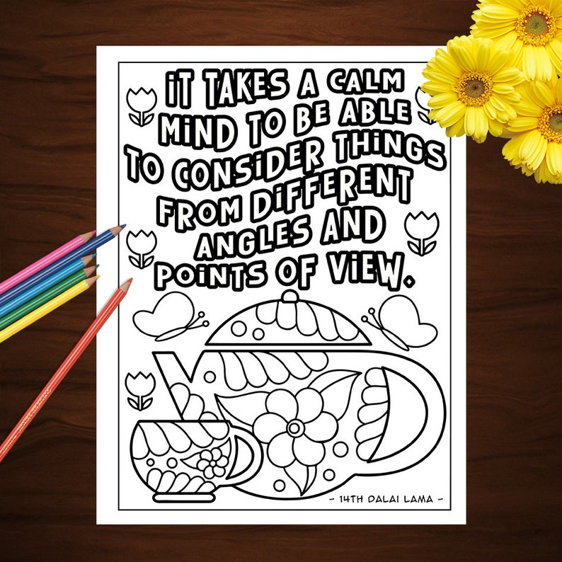 Chill Your Mind: Mindfulness Coloring Book 50 Large Prints - Etsy
