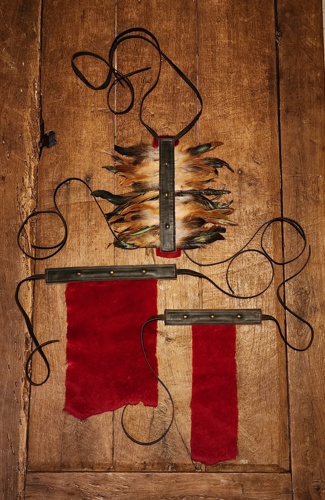 YES!! A Sexy Loincloth Feather Top Set Created From Cherry Red ...