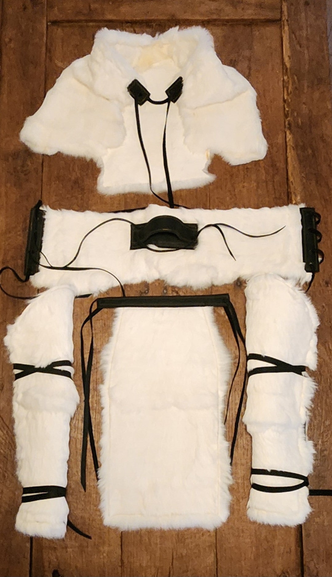 Leather Loincloth Set,this Fit is so Sexy! White Rabbit and Black Oil ...