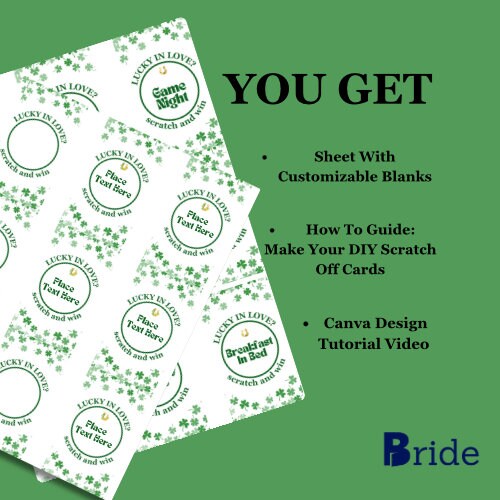 DIY Scratch off Digital Template for Bridal Shower | Printable Scratch ...