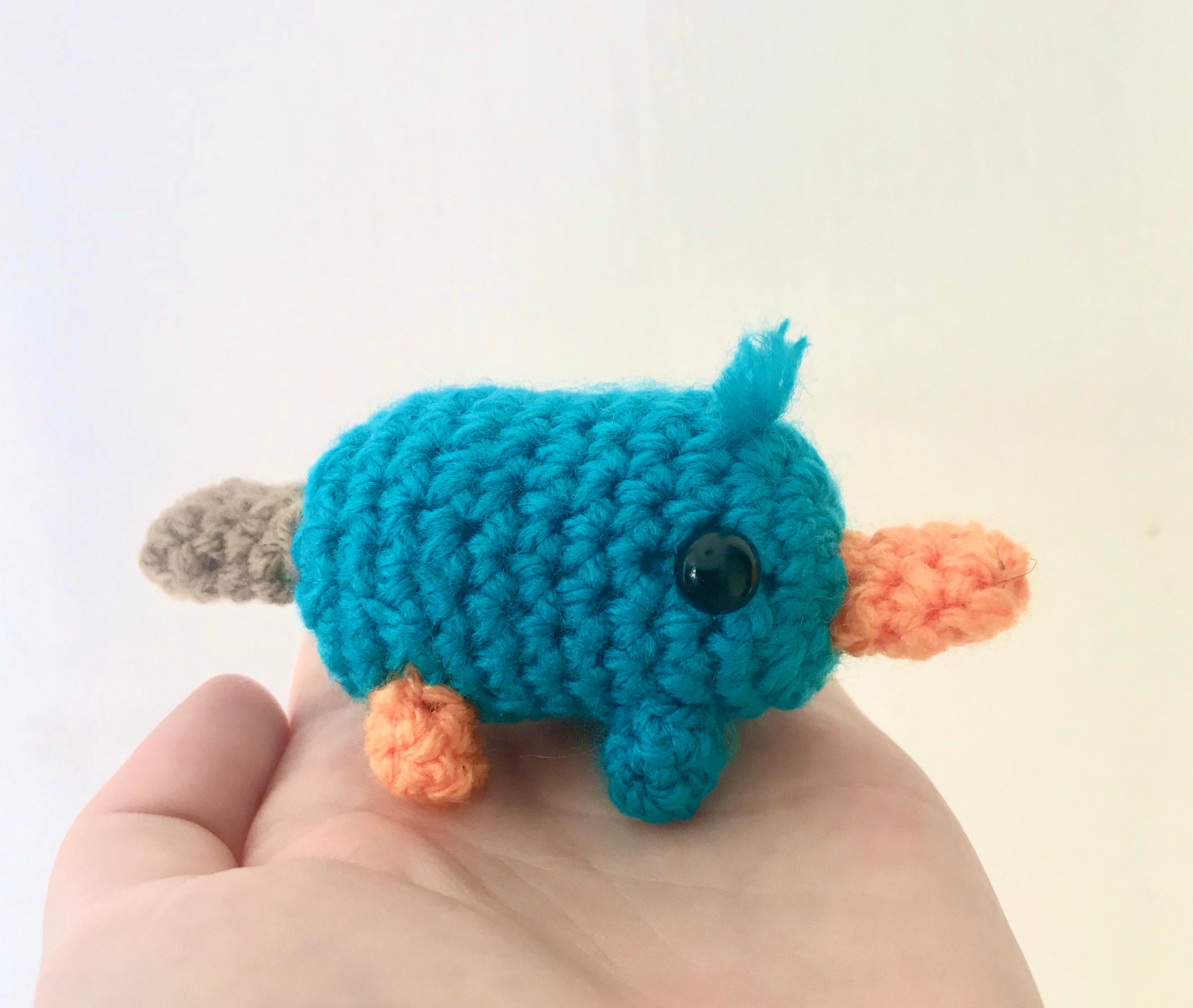 Crochet Platypus Perry the Platypus Stuffed little platypus toy baby ...