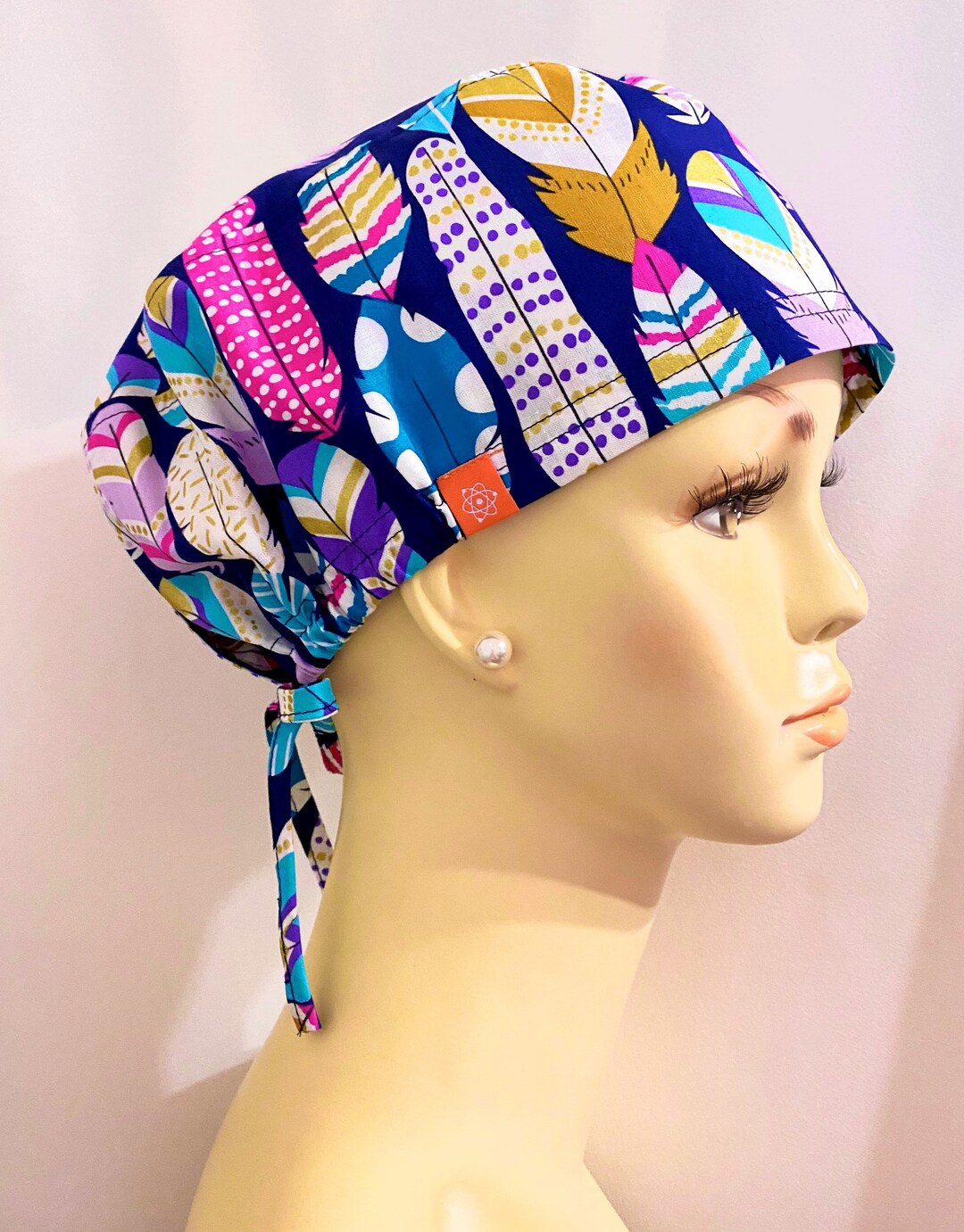 Golden Leaves Scrub Cap, Surgical Cap, Scrub Hat. Colorful Leaves in ...