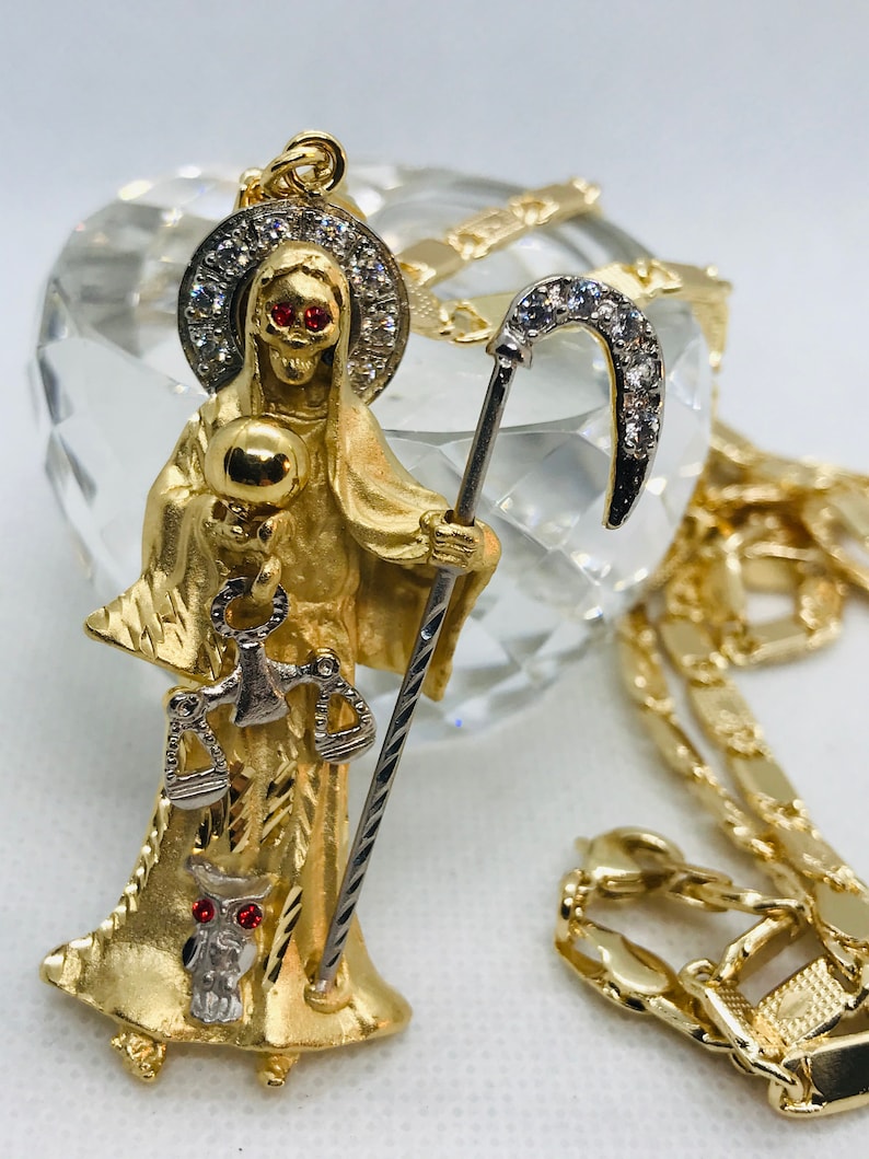 Santa Muerte 5X Layered Gold Filled 3D Pendant Holy Death and - Etsy Canada
