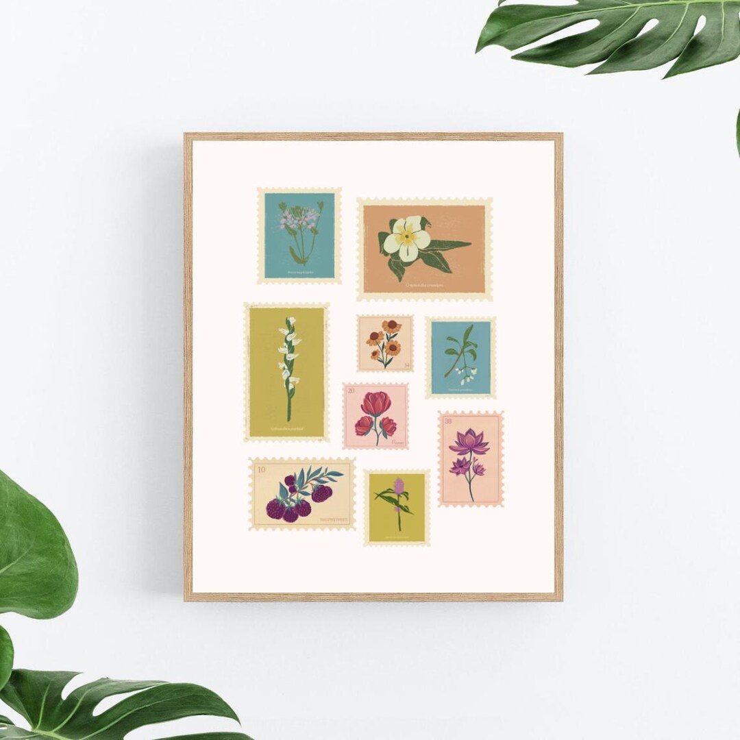 Vintage Stamp Print | Retro Wall Art | DIGITAL Download | Home Decor ...
