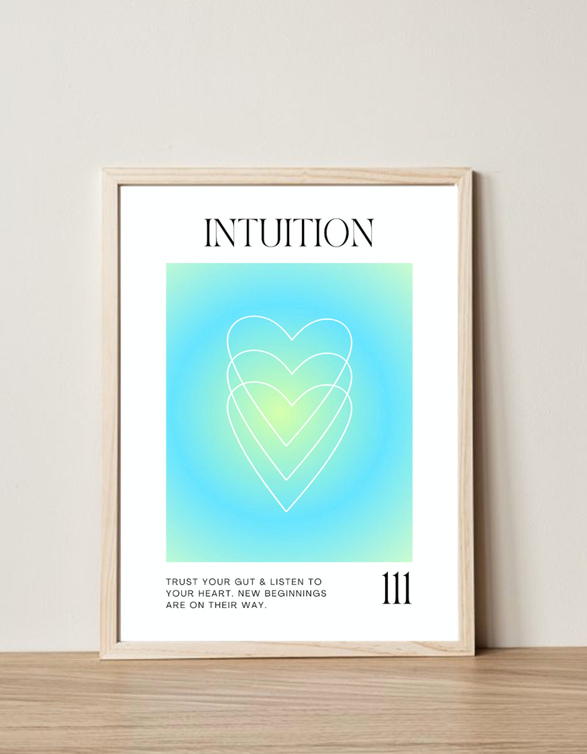 Angel Numbers Print Set, Cute Feminine Affirmation, Printable Art ...