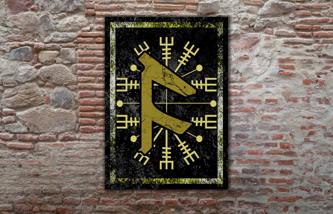 Runes Poster, Fehu Rune Digital Download, Money Rune, Digital Print ...