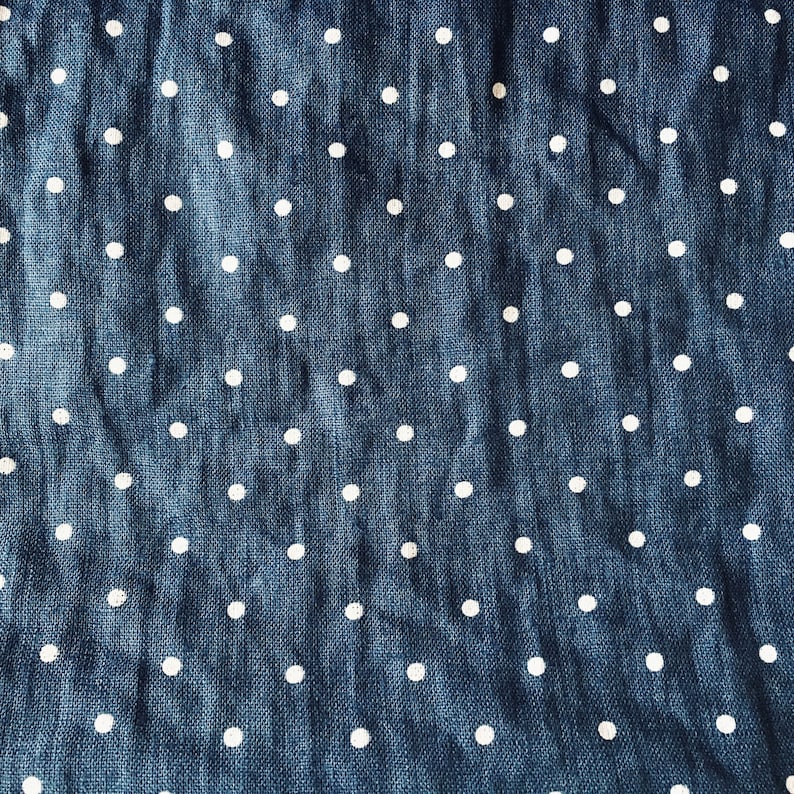 Premium 100% Linen Fabric/polka Dot Linen Fabric/spotted Linen Fabric ...
