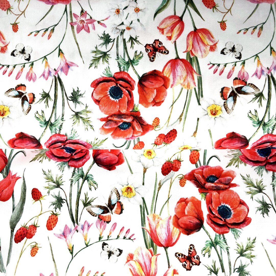 Exclusive 100% Cotton Satin/high Quality Cotton Fabric/watercolor ...