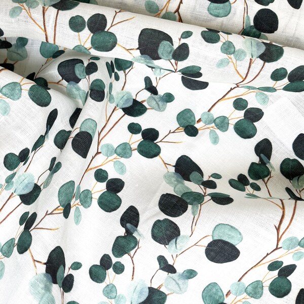Printed Linen Fabric - Etsy