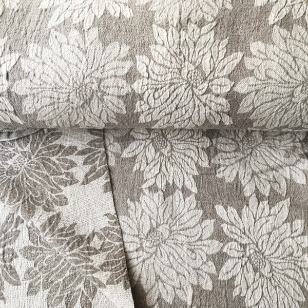 Floral Linen Fabric - Etsy