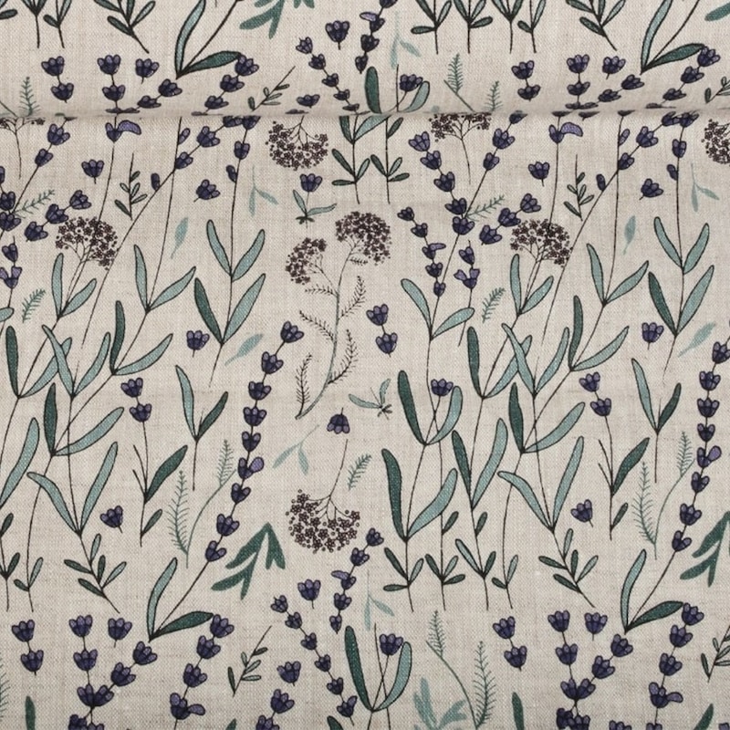Floral Linen Fabric - Etsy