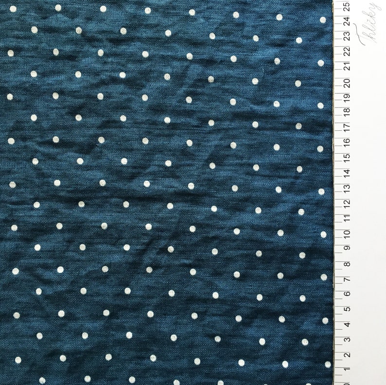 Premium 100% Linen Fabric/polka Dot Linen Fabric/spotted Linen Fabric ...