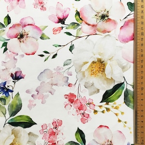 Exclusive 100% Cotton Satin/high Quality Cotton Fabric/watercolor ...