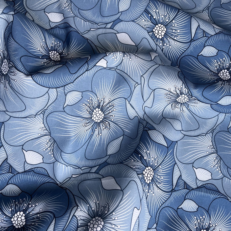 Modern Floral Fabric - Etsy