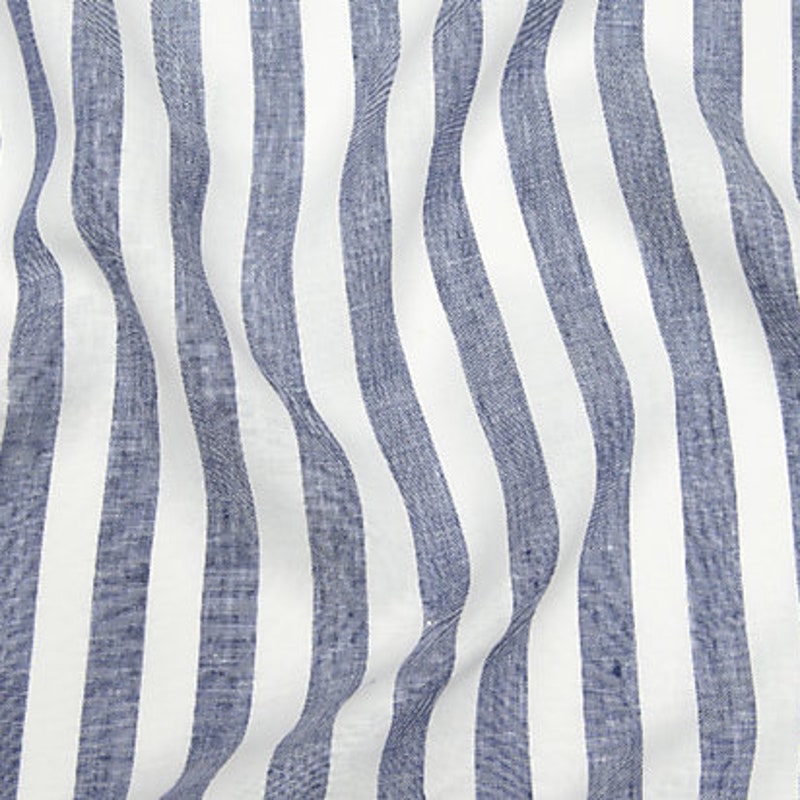 Striped Linen Fabric - Etsy