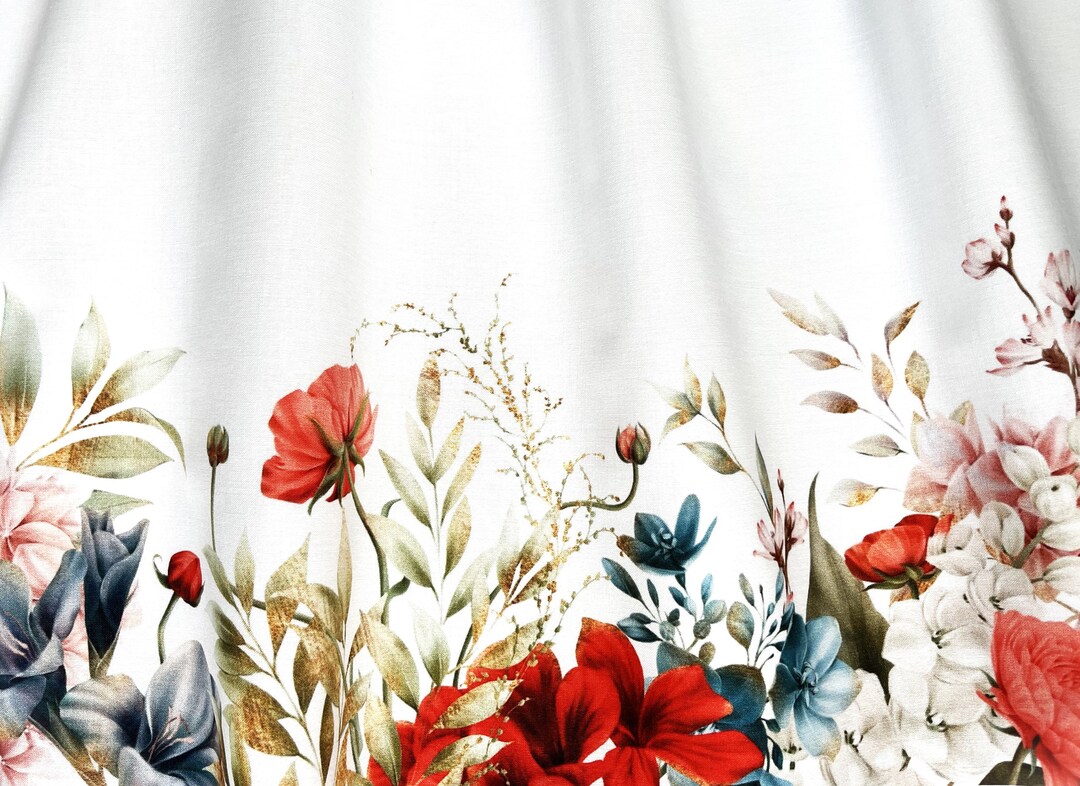 Exclusive 100% Cotton Percale/high Quality Cotton Fabric/watercolor ...