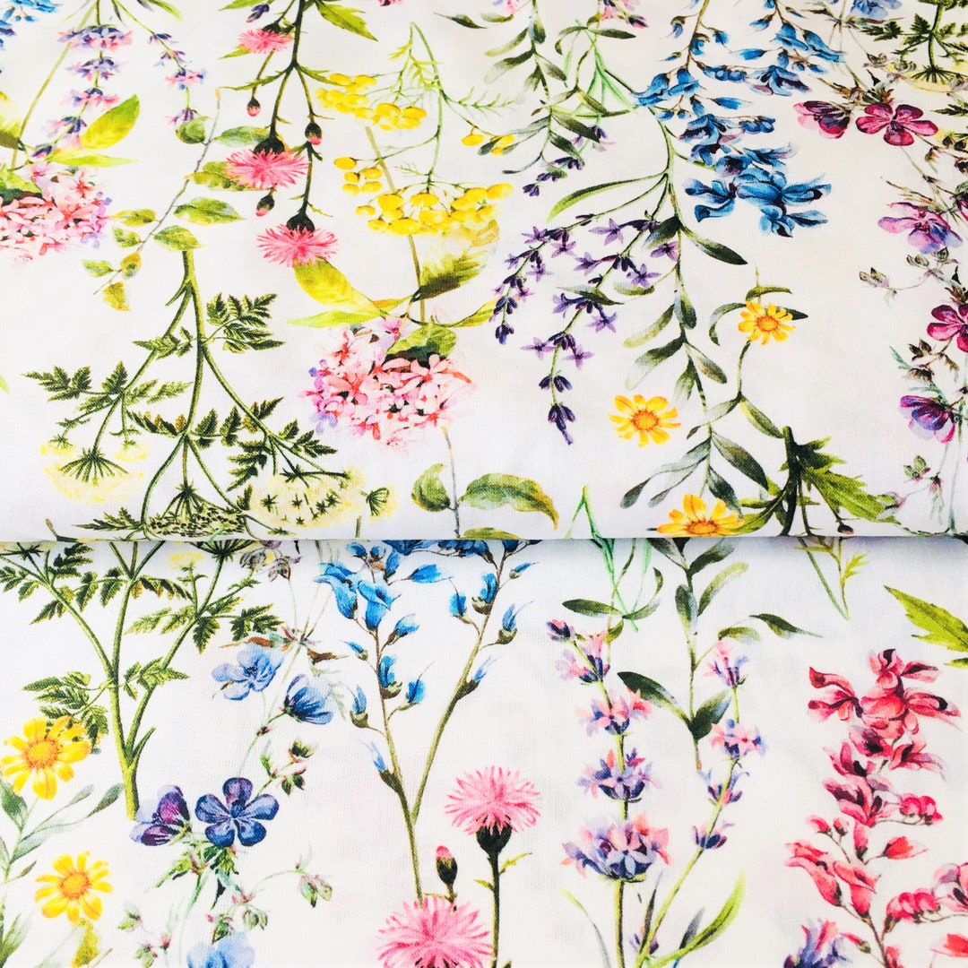 Premium 100% Cotton Poplin/high Quality Cotton Fabric/watercolor ...