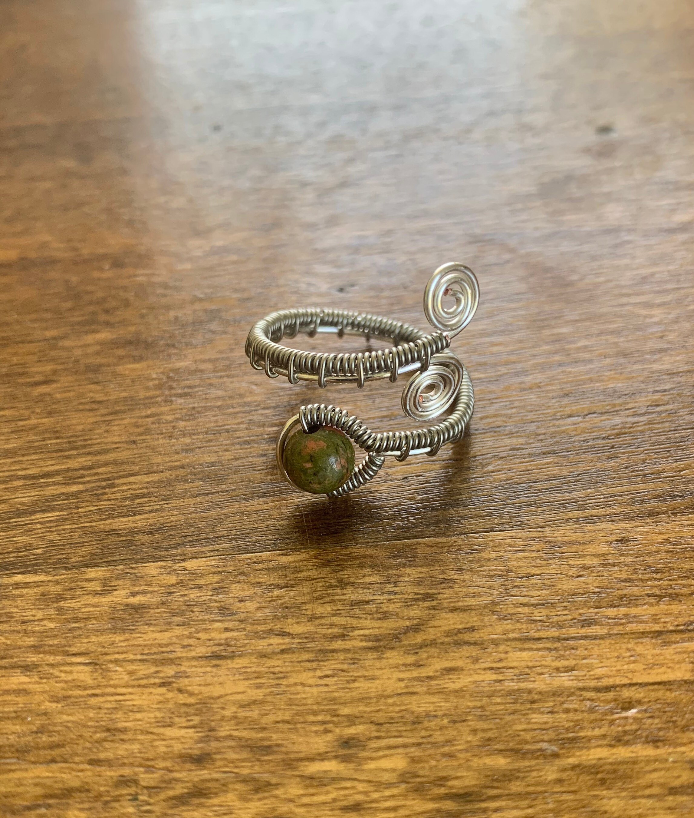 Swirl Gemstone Adjustable Rings Customizable Rings Custom - Etsy