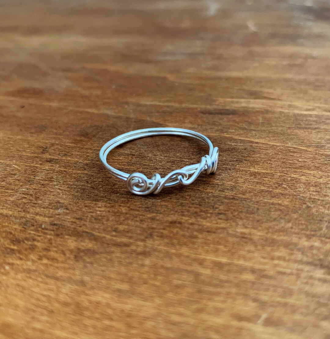Dainty Silver Filled Wire Ring: Custom Stackable Ring - Etsy