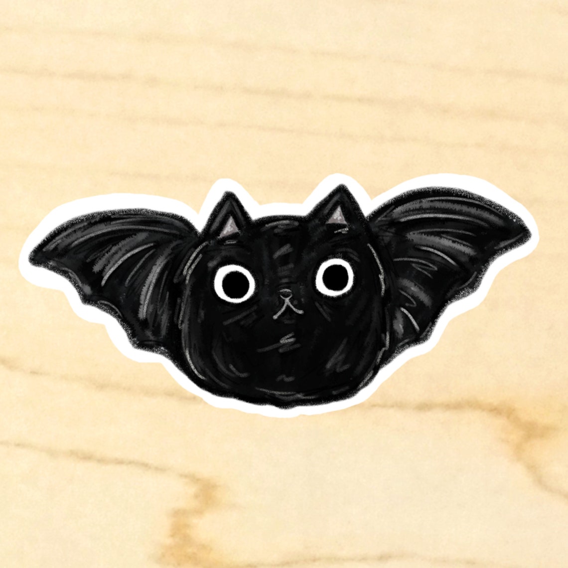 Bat Sticker Halloween Bat Sticker Halloween Black Cat - Etsy