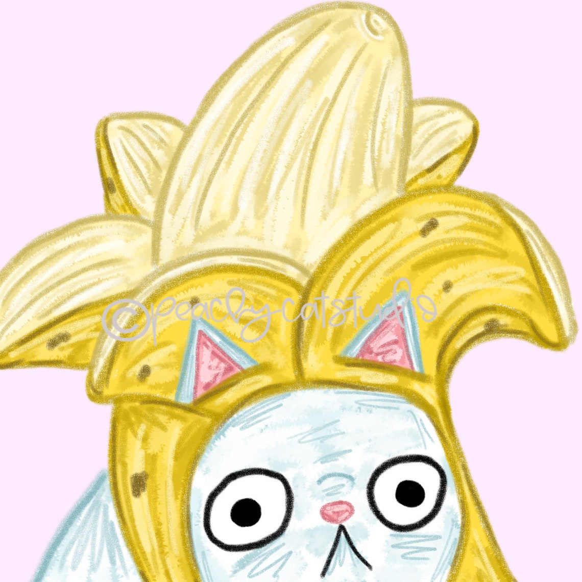 Banana Cat Art Banana Fruit Print Cat Fruit Print Funny - Etsy