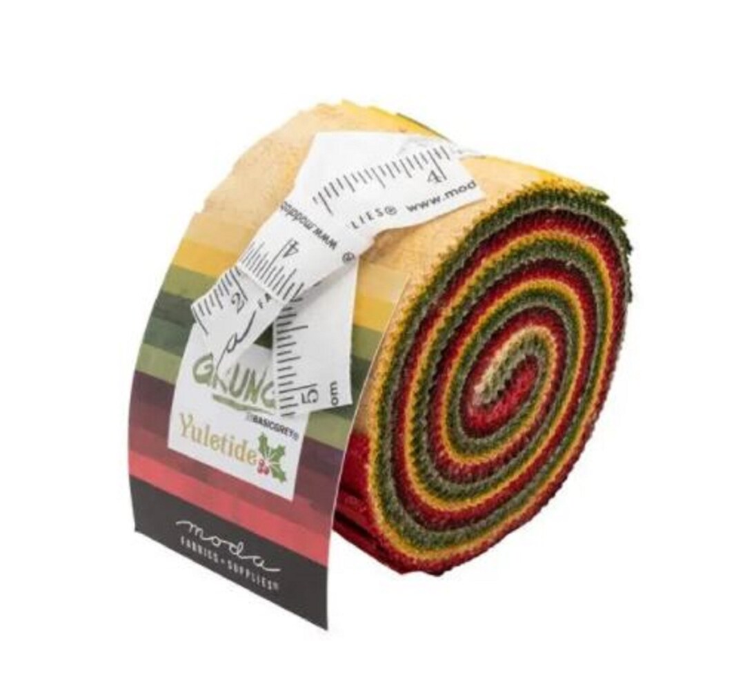Yuletide Grunge Junior Jelly Roll by Basicgrey for MODA - Etsy UK
