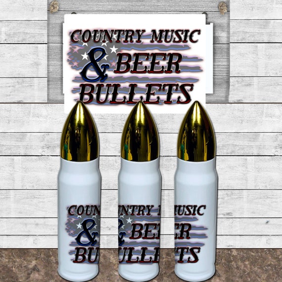 Country Beer & Bullets Tumbler Digital Design for | Etsy