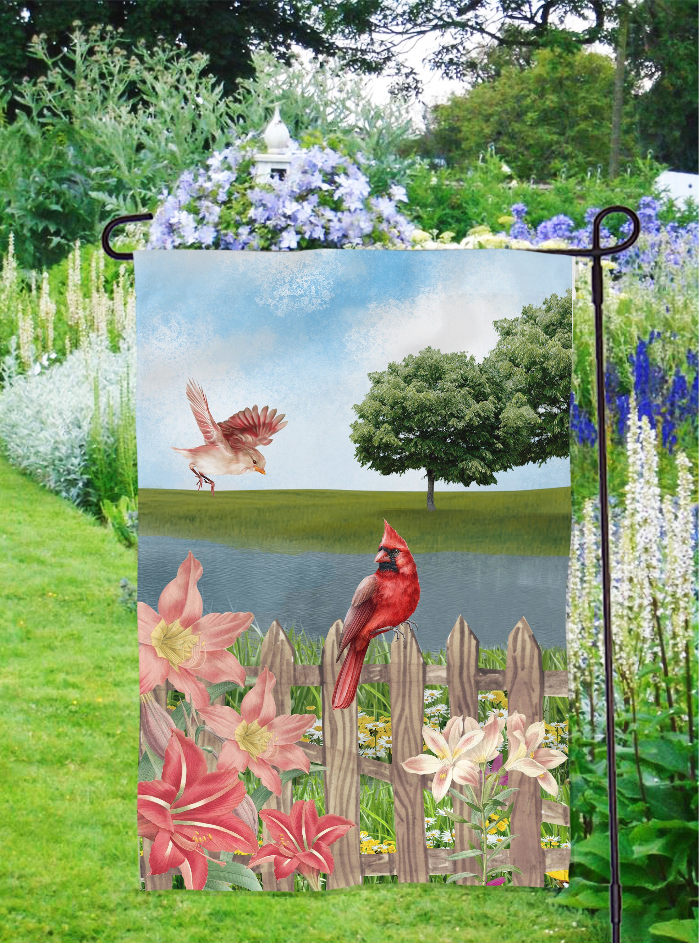 Spring Cardinal Flag Digital Design for Sublimation - Etsy