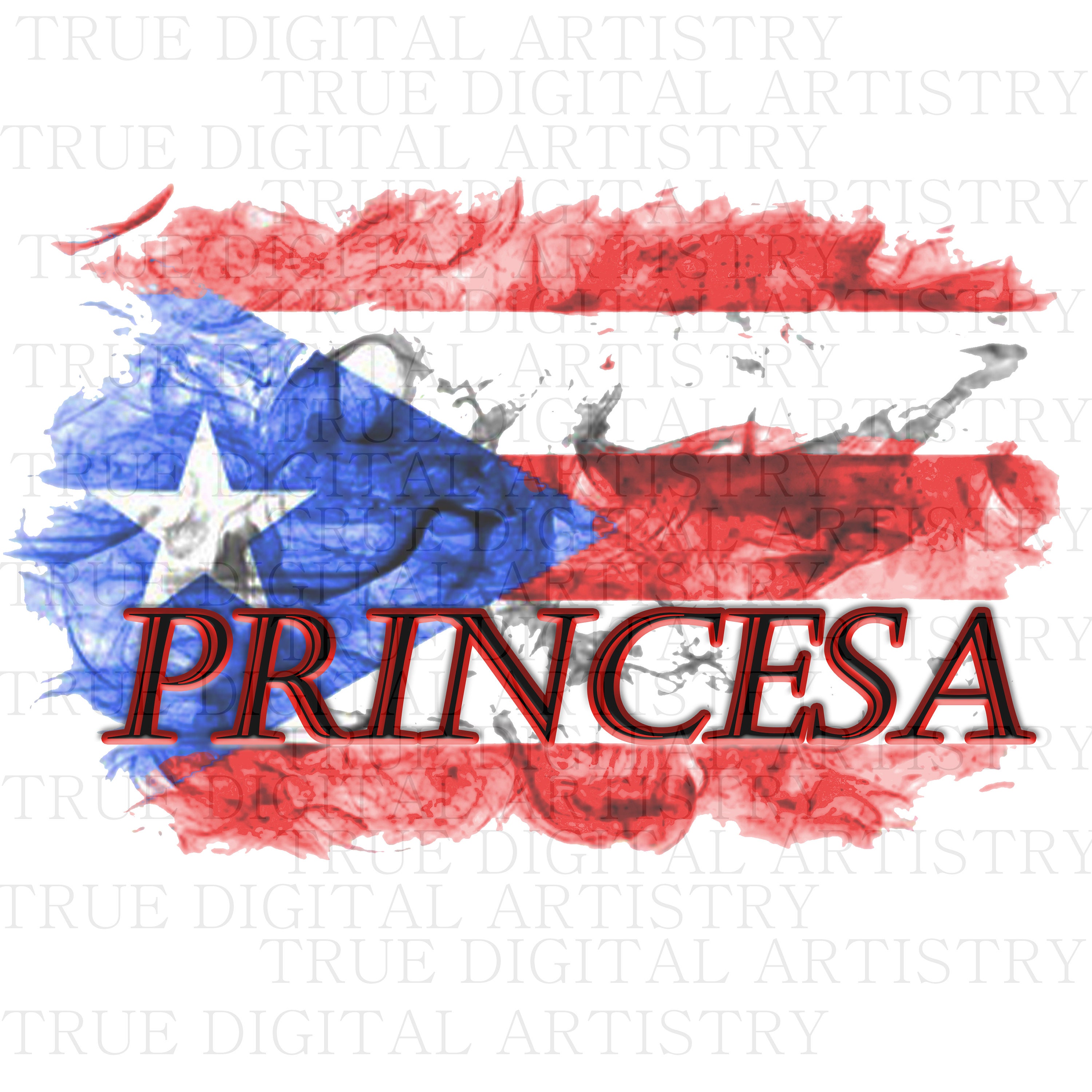 Puerto Rican Princess Design - Digital Design for Sublimation - Etsy