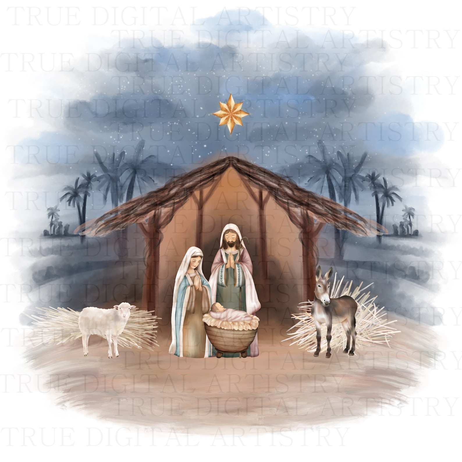 Nativity Scene- Digital Design for Sublimation - Etsy