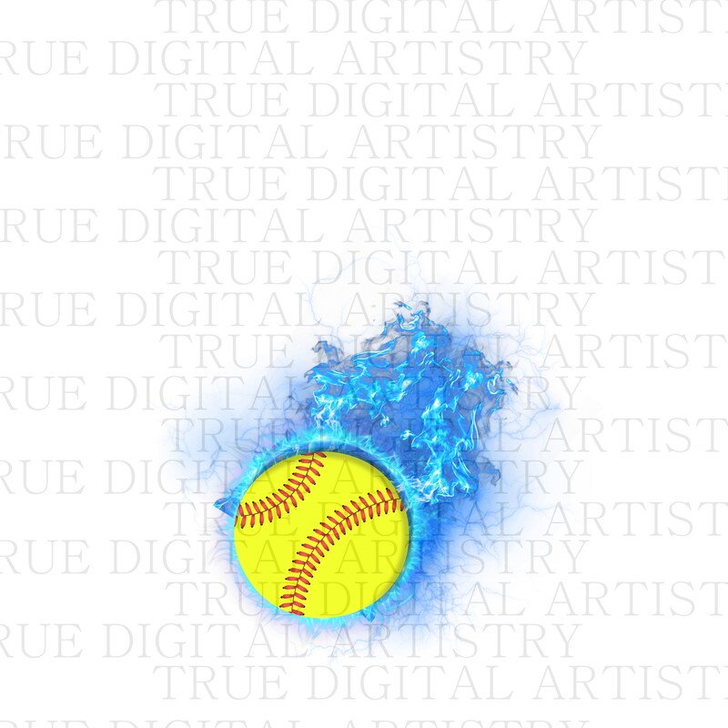 Flaming Softball Svg - Etsy