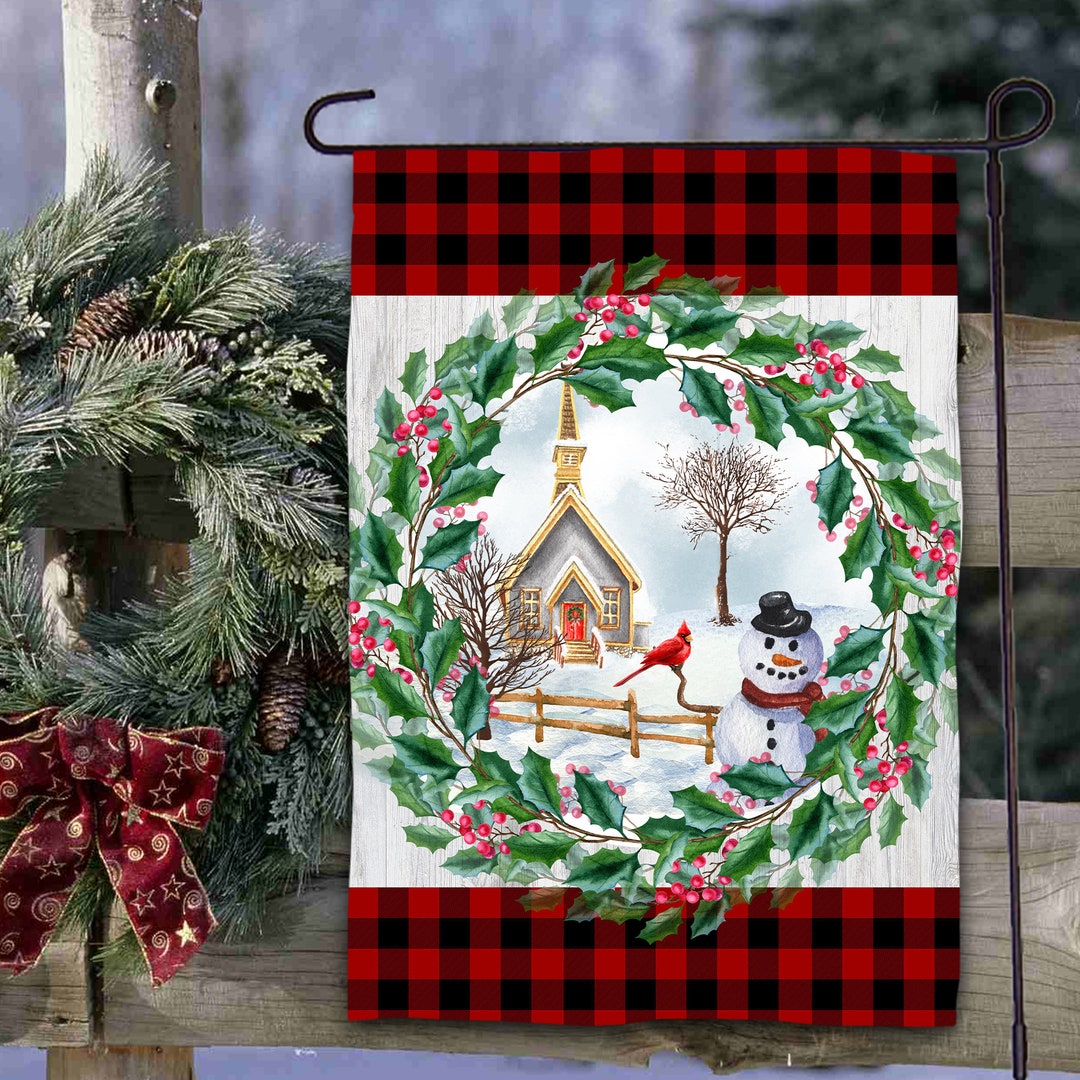 Winter Scene Flag - Digital Design for Sublimation - Etsy