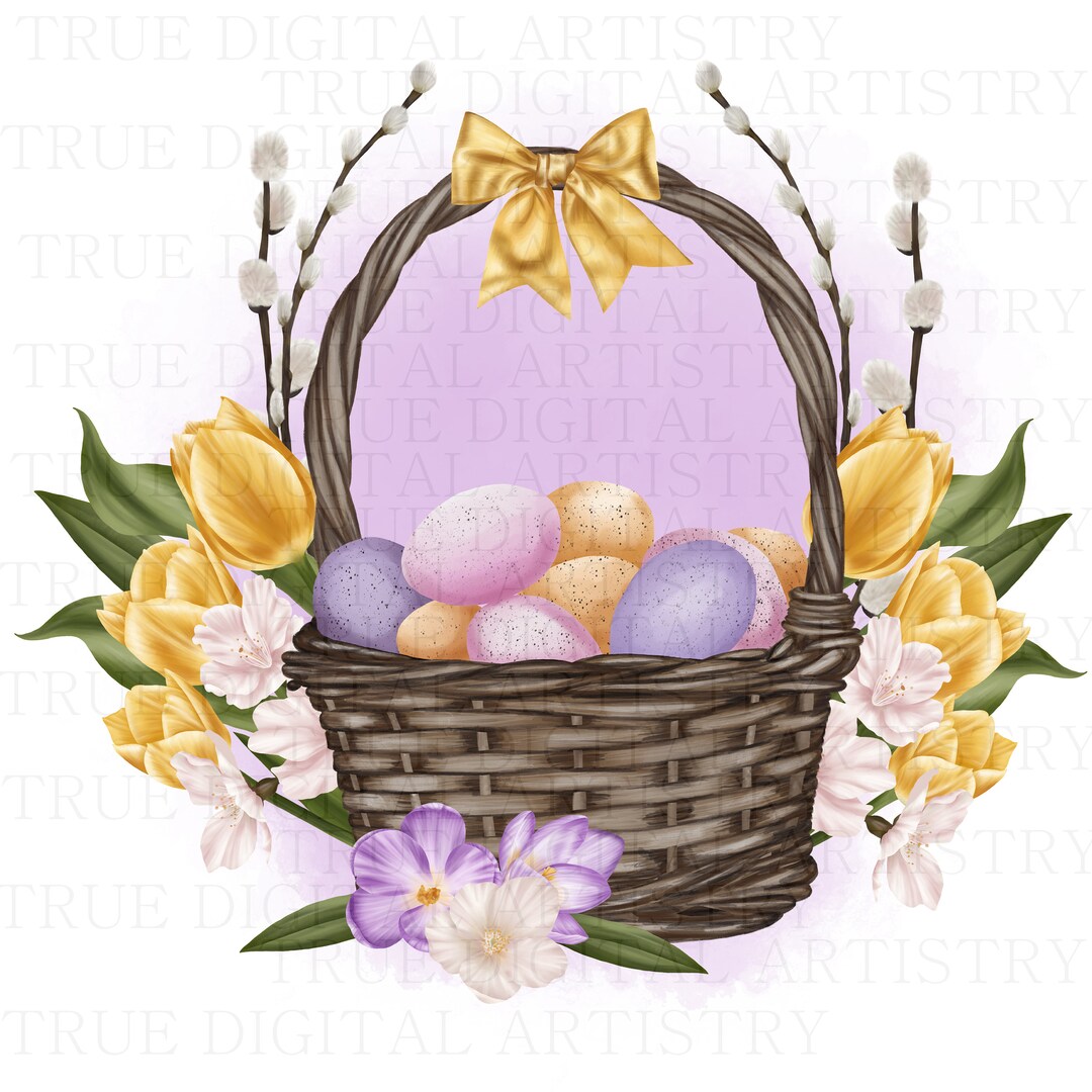 Easter Basket- Digital Design for Sublimation - Etsy