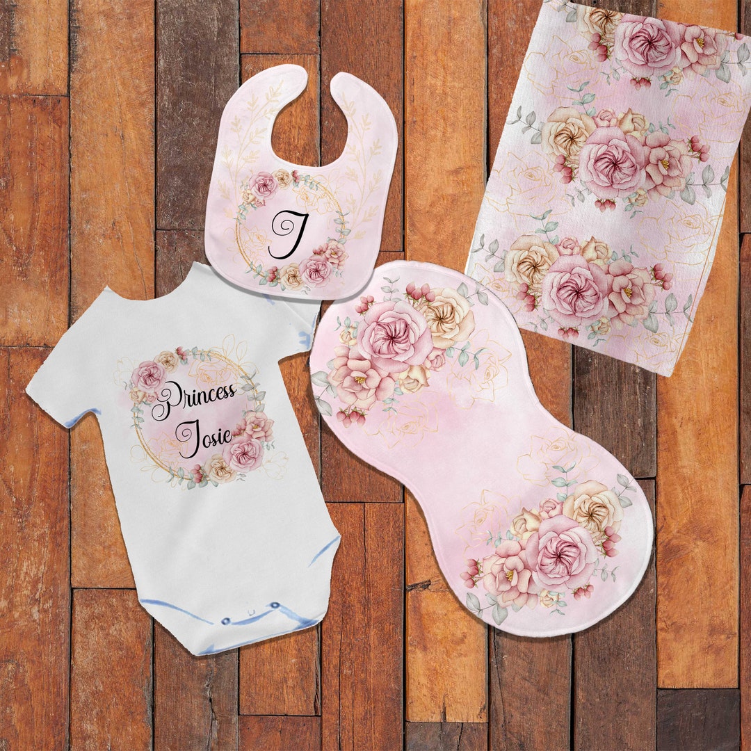 Pink Floral Baby Set- Digital Design for Sublimation - Etsy