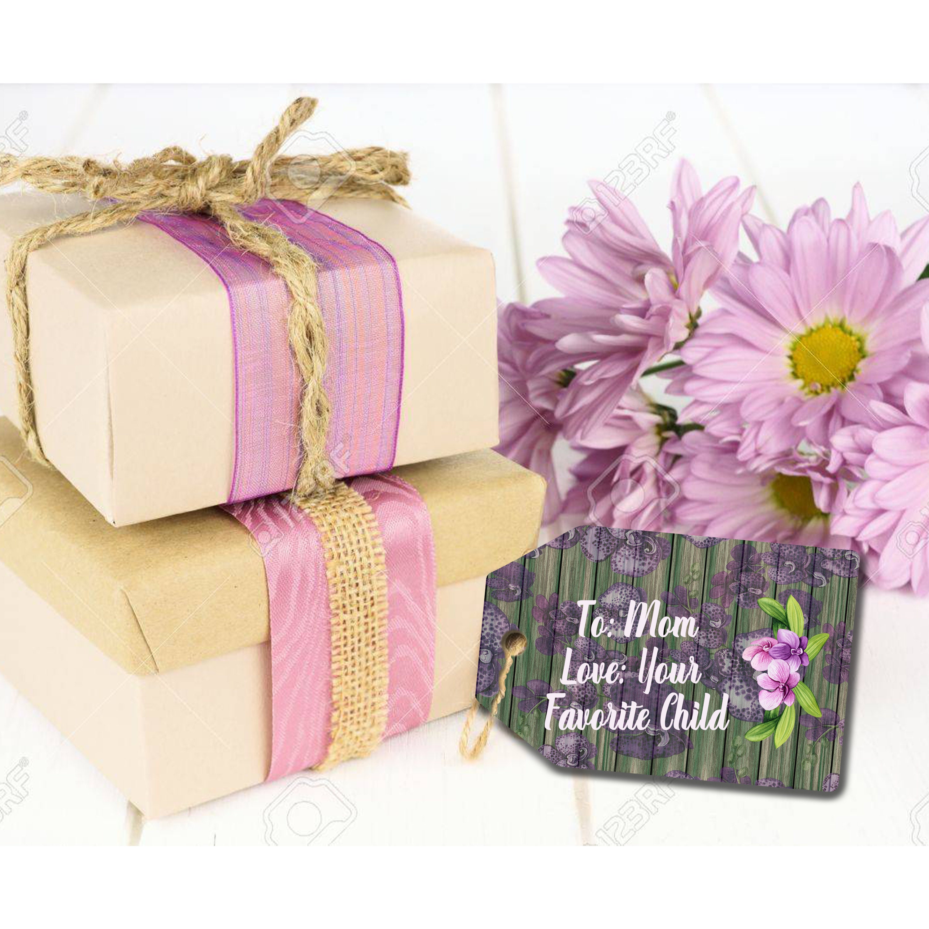 Orchid Gift Tag Digital Design for Sublimation - Etsy