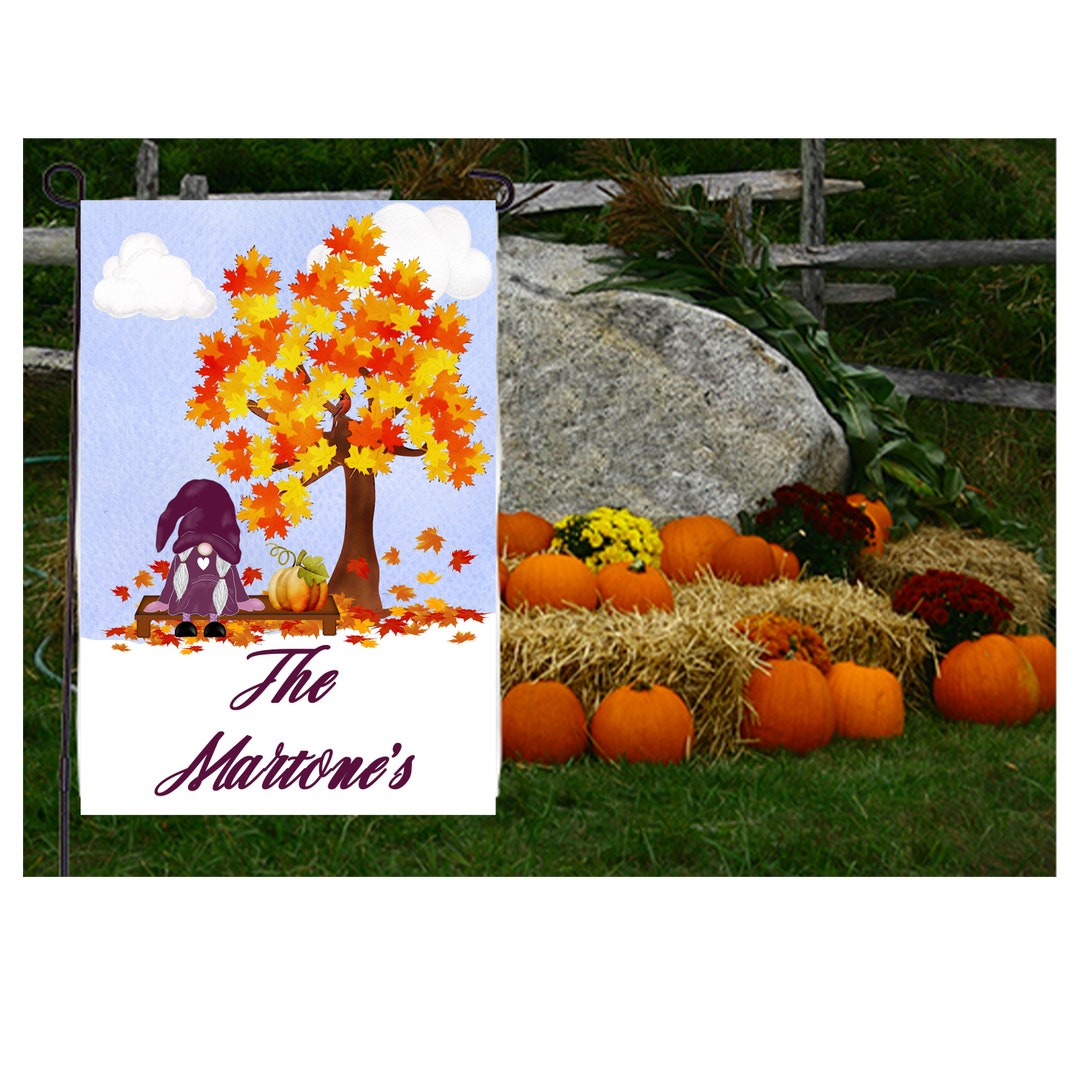 Fall Gnome Flag Digital Design for Sublimation - Etsy