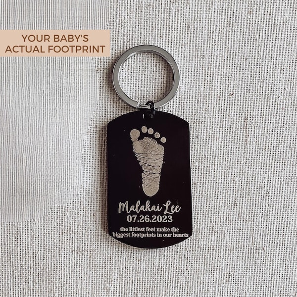 Handprint Keychain - Etsy