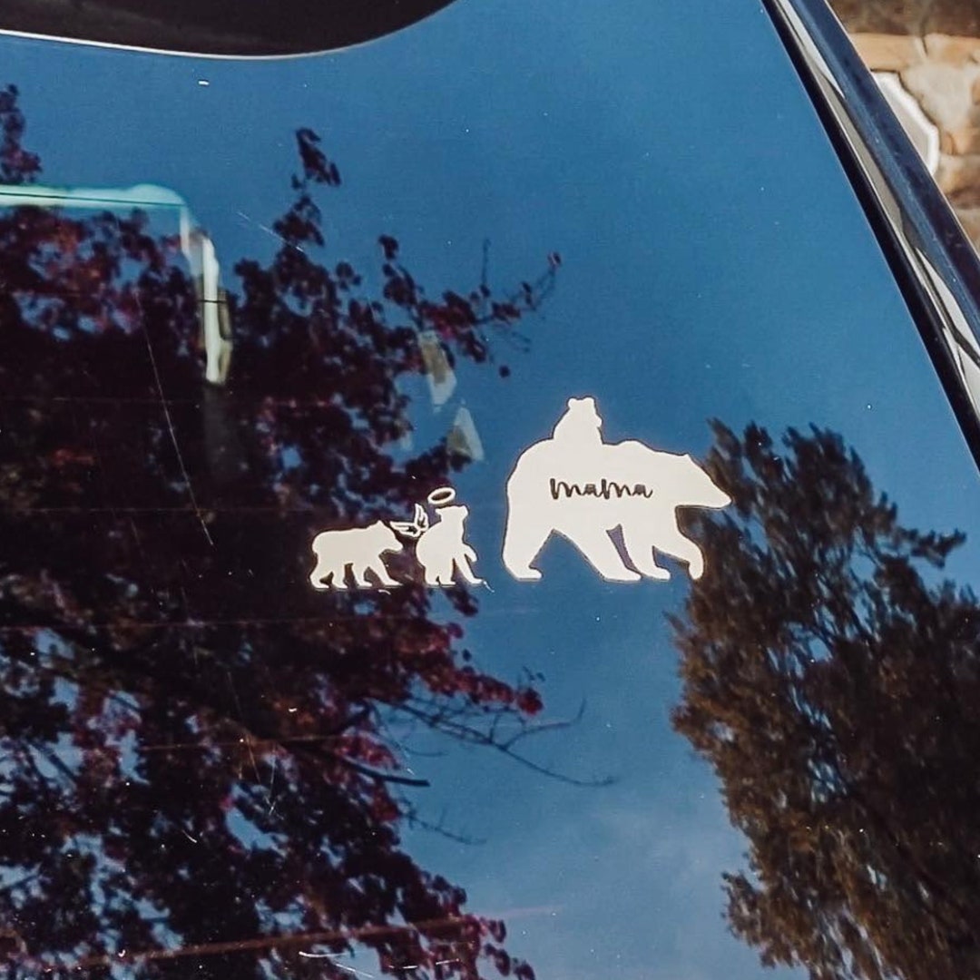 Angel Mama Bear Decal, Infant Child Loss Car Decal, Pregnancy Loss Vinyl Decal, Miscarriage ...