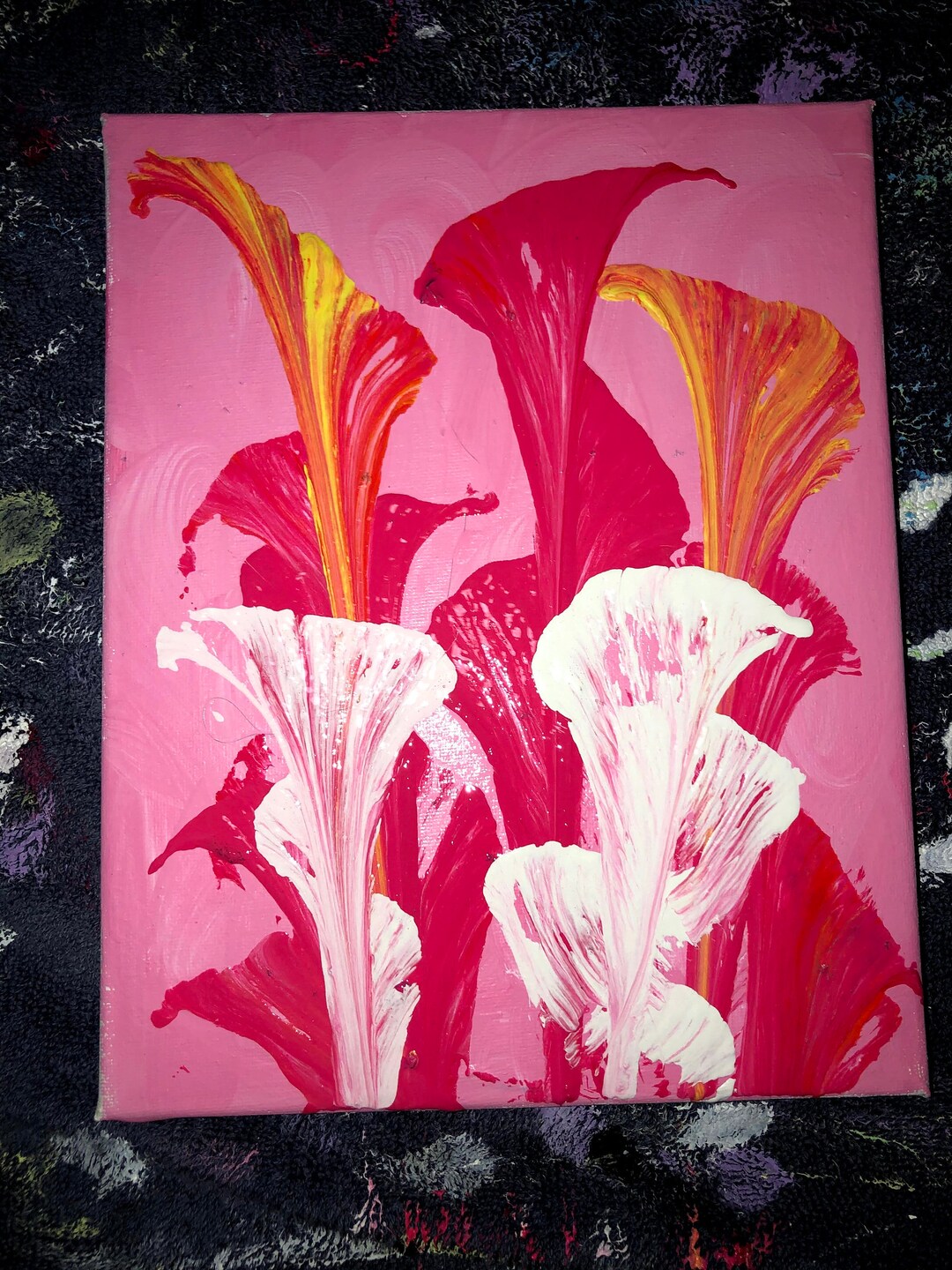 Pink Flowers String Art Painting - Etsy