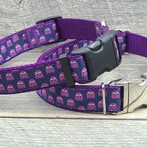 Purple Pac-man Ghost sue Inspired Dog Collar With Leash - Etsy
