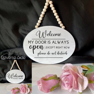 In a Meeting Sign, Custom Door Sign, Reversible Sign, Personalized Sign ...