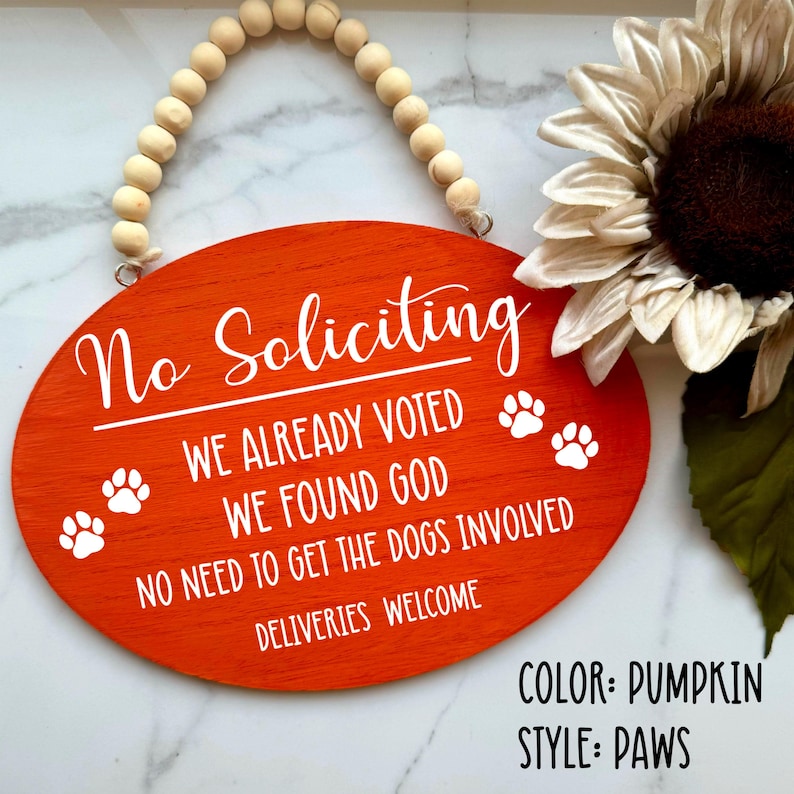 No Soliciting Sign, No Sales Front Door Sign, No Solicitors Front Porch ...
