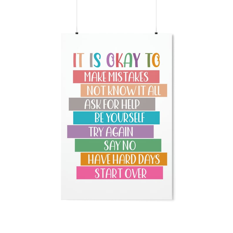 Education Poster, Positive Affirmation Poster, Kids Poster, Therapist ...