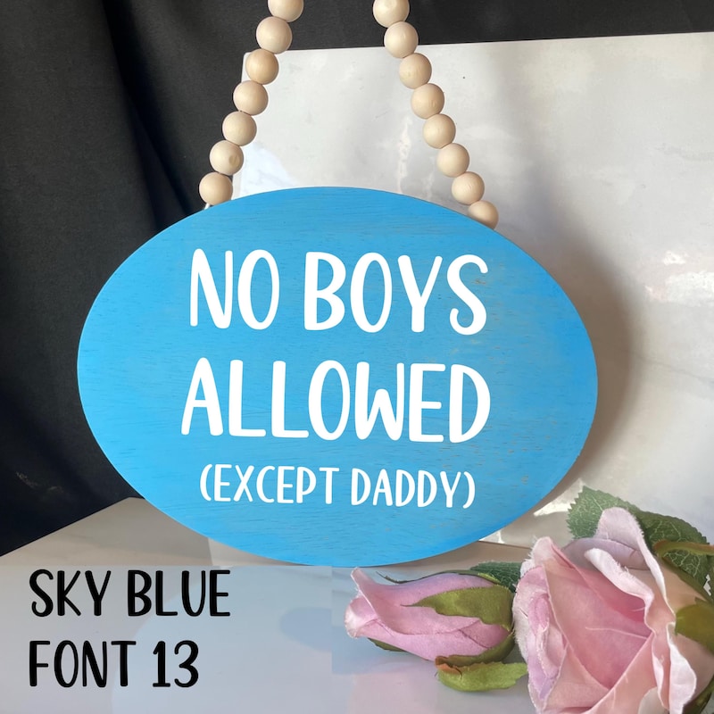 No Boys Allowed Sign - Etsy