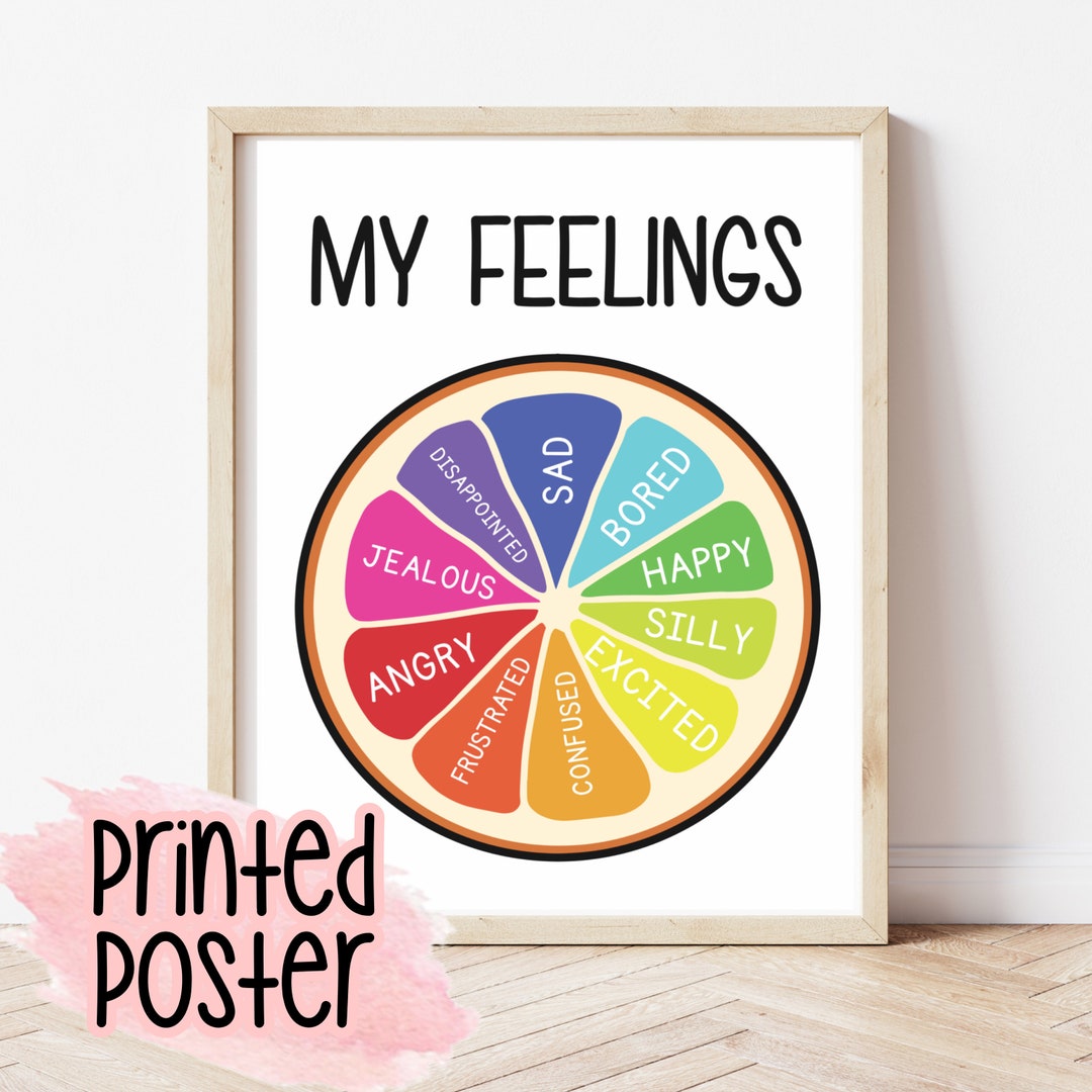 Educational Poster, Feelings Chart Poster, Emotion Wheel Poster ...